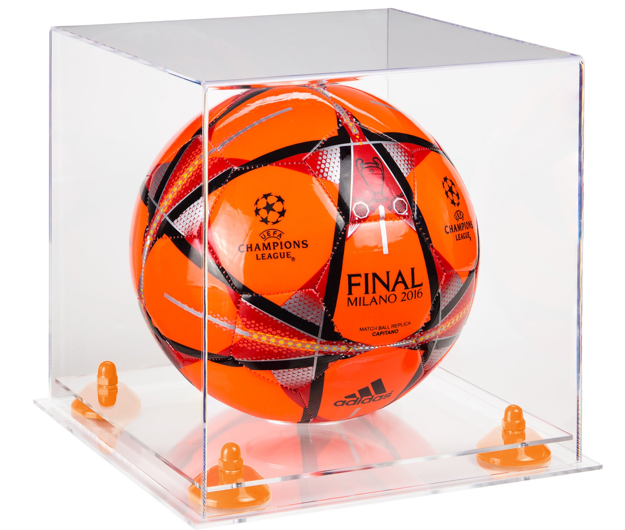 Deluxe Clear Acrylic Soccer Ball Display Case With Risers and | Etsy