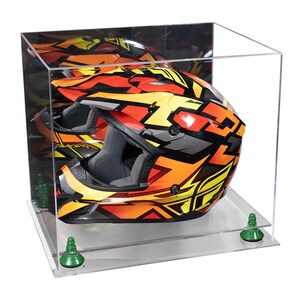 Acrylic Motorcycle Motocross or Nascar Racing Helmet Display Case With ...