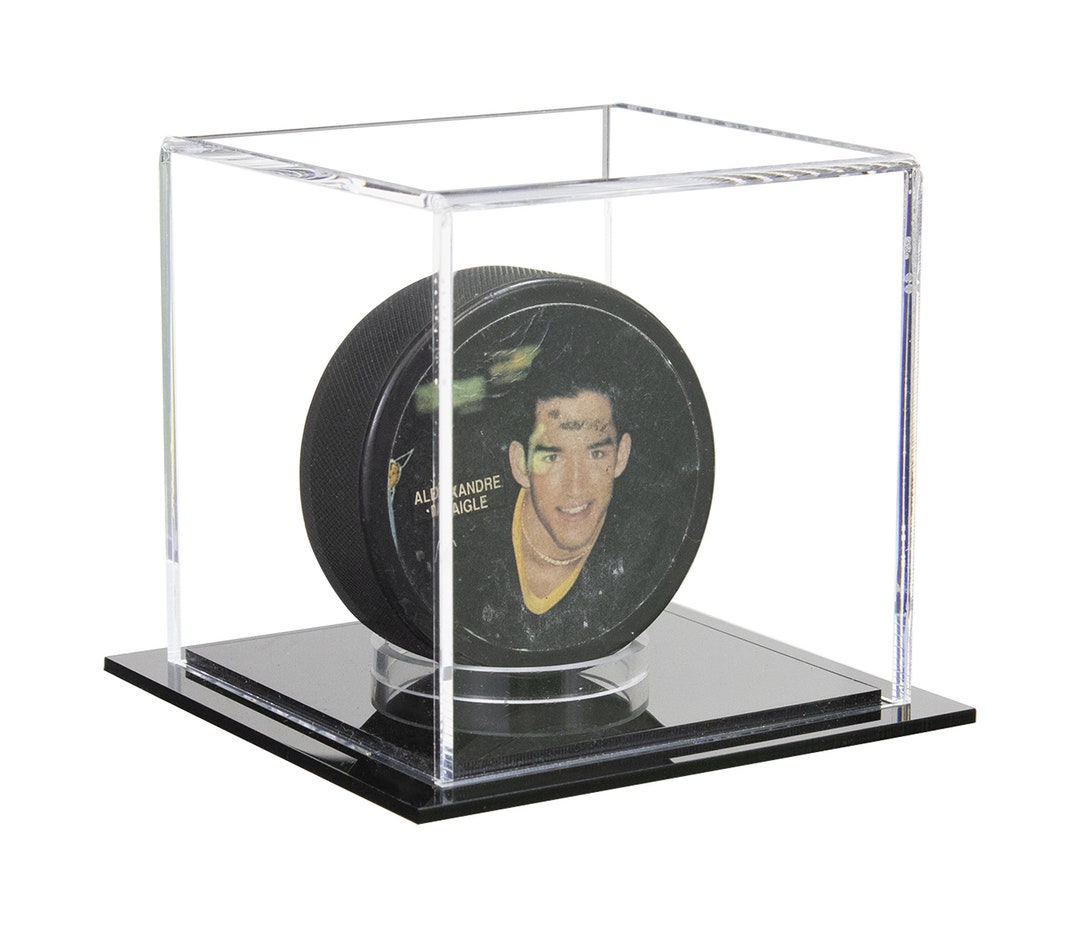 Better Display Cases Clear Acrylic Display Case Hockey Puck With Base 4 ...