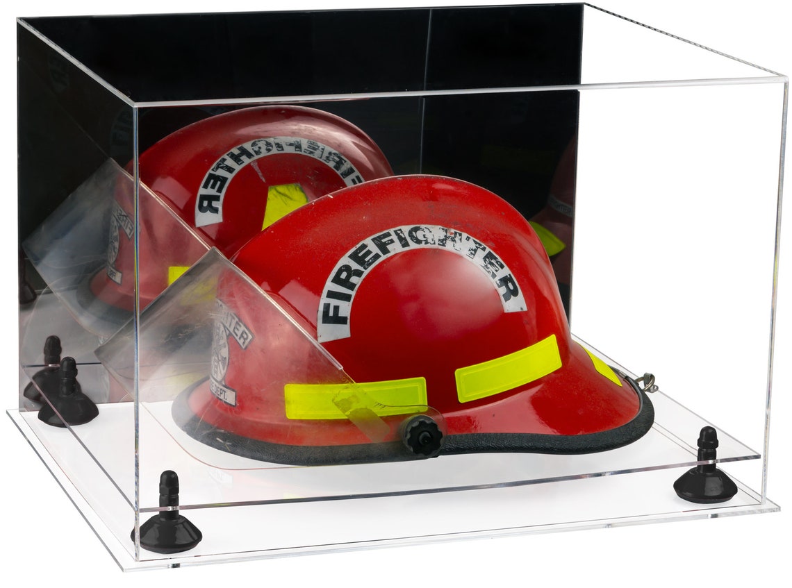 Acrylic Fireman's Helmet Large Display Case With Mirror | Etsy