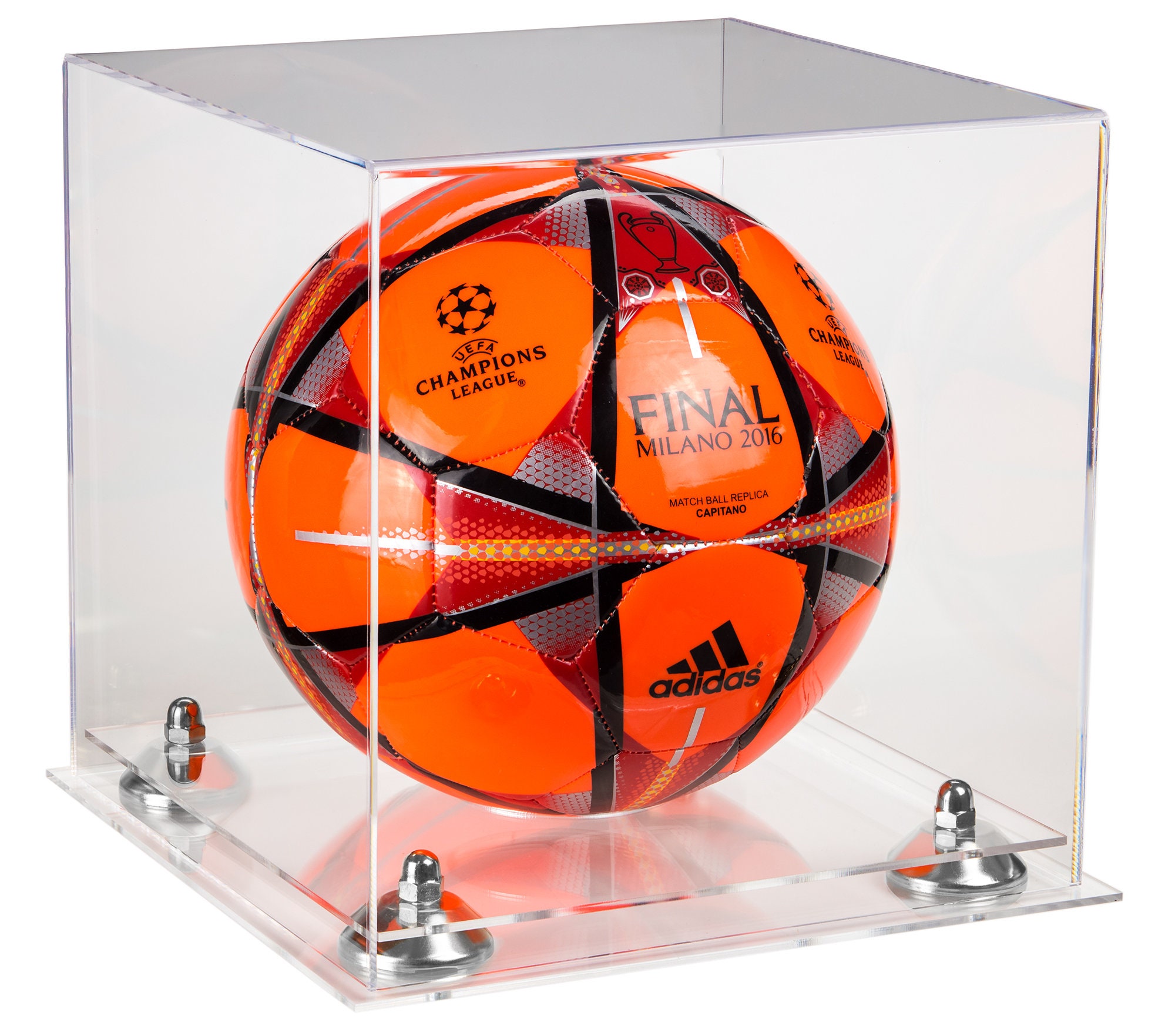 Deluxe Clear Acrylic Soccer Ball Display Case With Risers and | Etsy