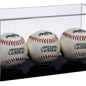 Better Display Cases Double & Triple Baseballs or Tennis Balls Clear ...