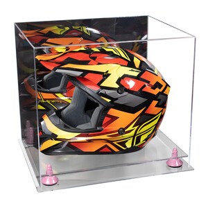 Acrylic Motorcycle Motocross or Nascar Racing Helmet Display Case With ...