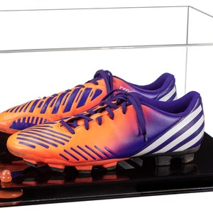 Clear Acrylic Shoe Pair Display Case for Soccer Cleats Football Cleats ...