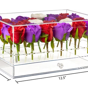 Clear Acrylic Flower Display Case for Wedding and Home - Etsy
