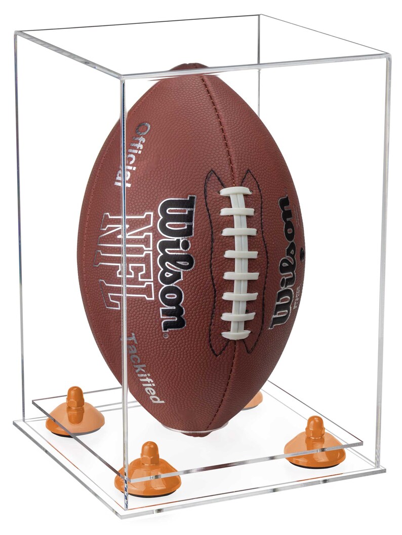 Clear Acrylic Football Display Case Vertical With Risers and - Etsy