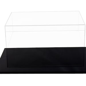 Versatile Clear Acrylic Display Case - Large Rectangle Box 20" X 14" X ...