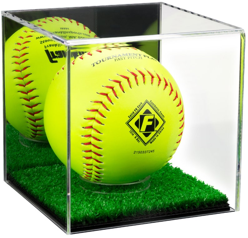 Deluxe Acrylic Softball Display Case With Turf Bottom (A081) - Etsy