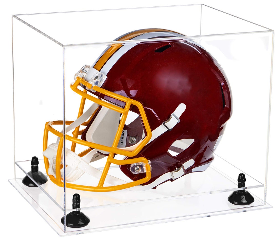 Clear Acrylic Football Helmet Display Case With Risers and Clear Base ...