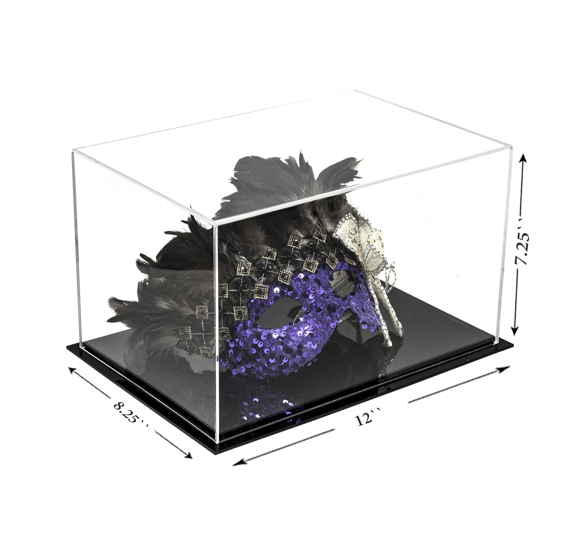 Versatile Acrylic Display Case, Cube, Dust Cover and Riser 12" X 8.25 ...