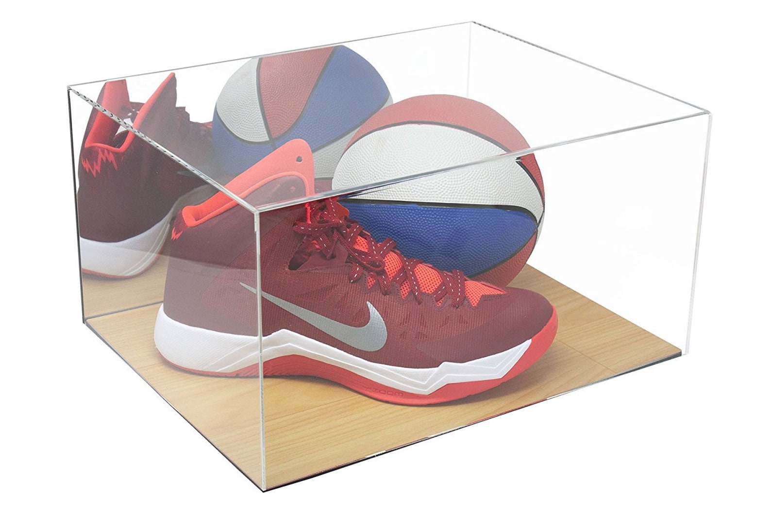 Deluxe Acrylic Display Case With Simulated Wood Floor - Etsy