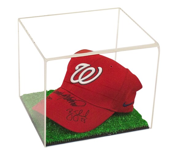 Deluxe Acrylic Baseball Cap Display Case With Turf Base | Etsy