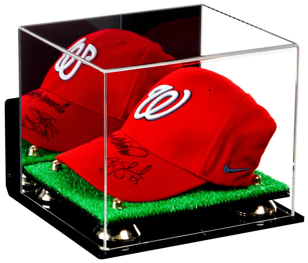 Acrylic Baseball Cap Display Case With Mirror, Wall Mount, Risers and ...