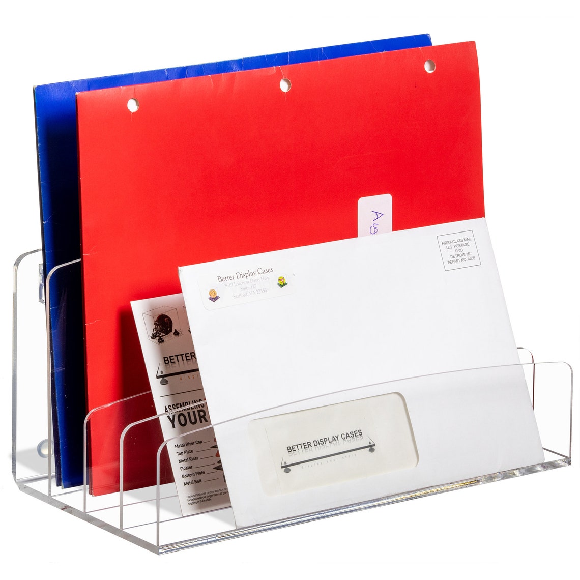 Acrylic Document Holder With Wall Mount for Home or Office - 12" X 6" X ...