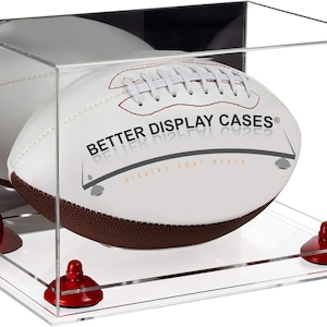 Clear Acrylic Football Display Case With Risers and Clear Base (A004-CB ...