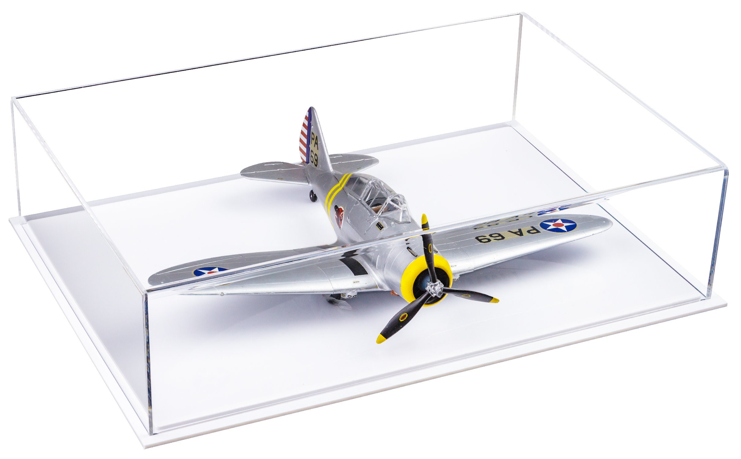 Deluxe Clear Acrylic Model Plane Display Case With White Base (WDS) - Etsy