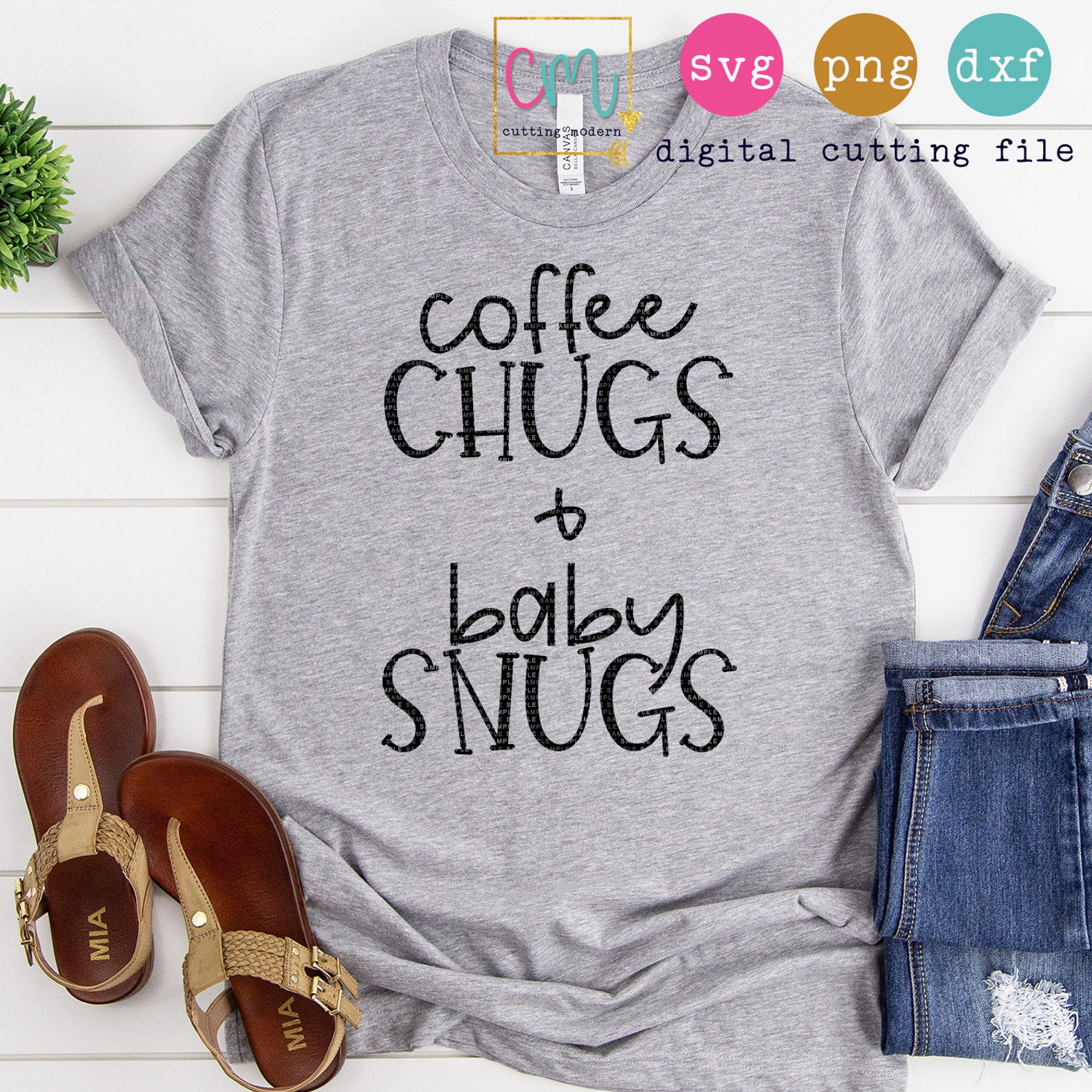 Coffee Chugs & Baby Snugs SVG PNG DXF Silhouette Cameo and | Etsy