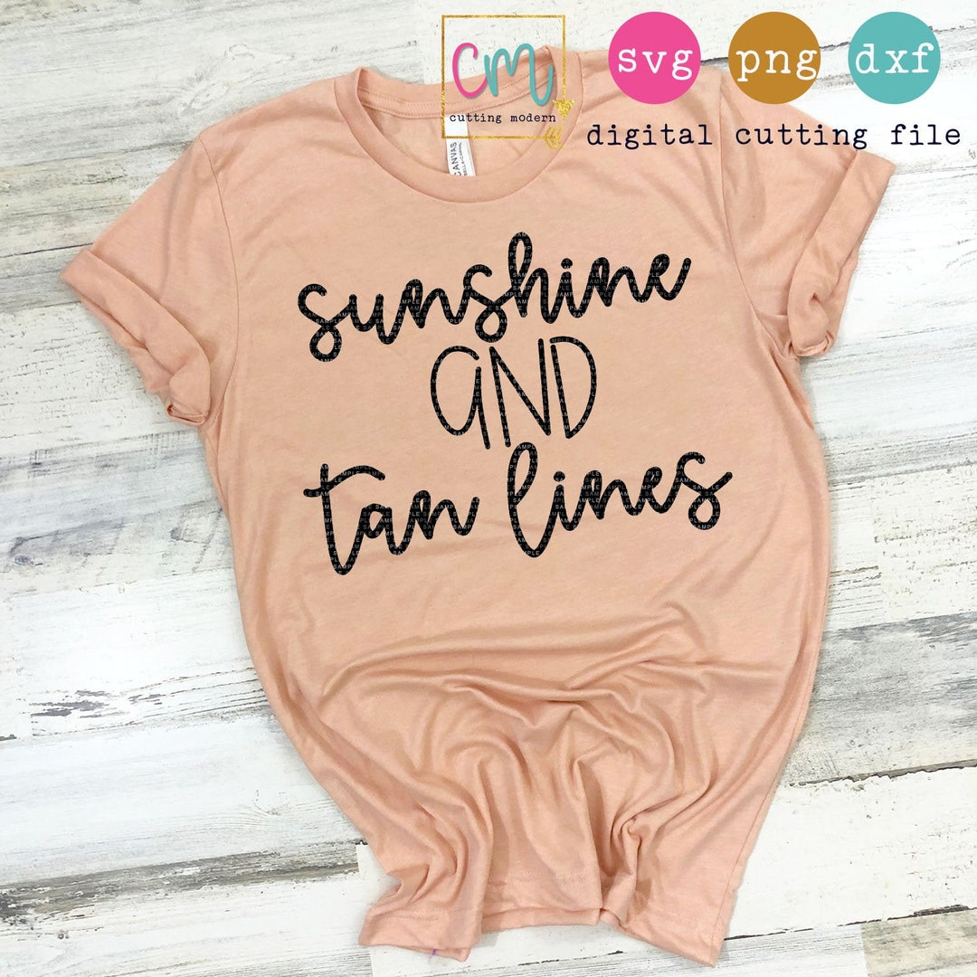 Sunshine and Tan Lines SVG PNG DXF Silhouette Cameo and - Etsy
