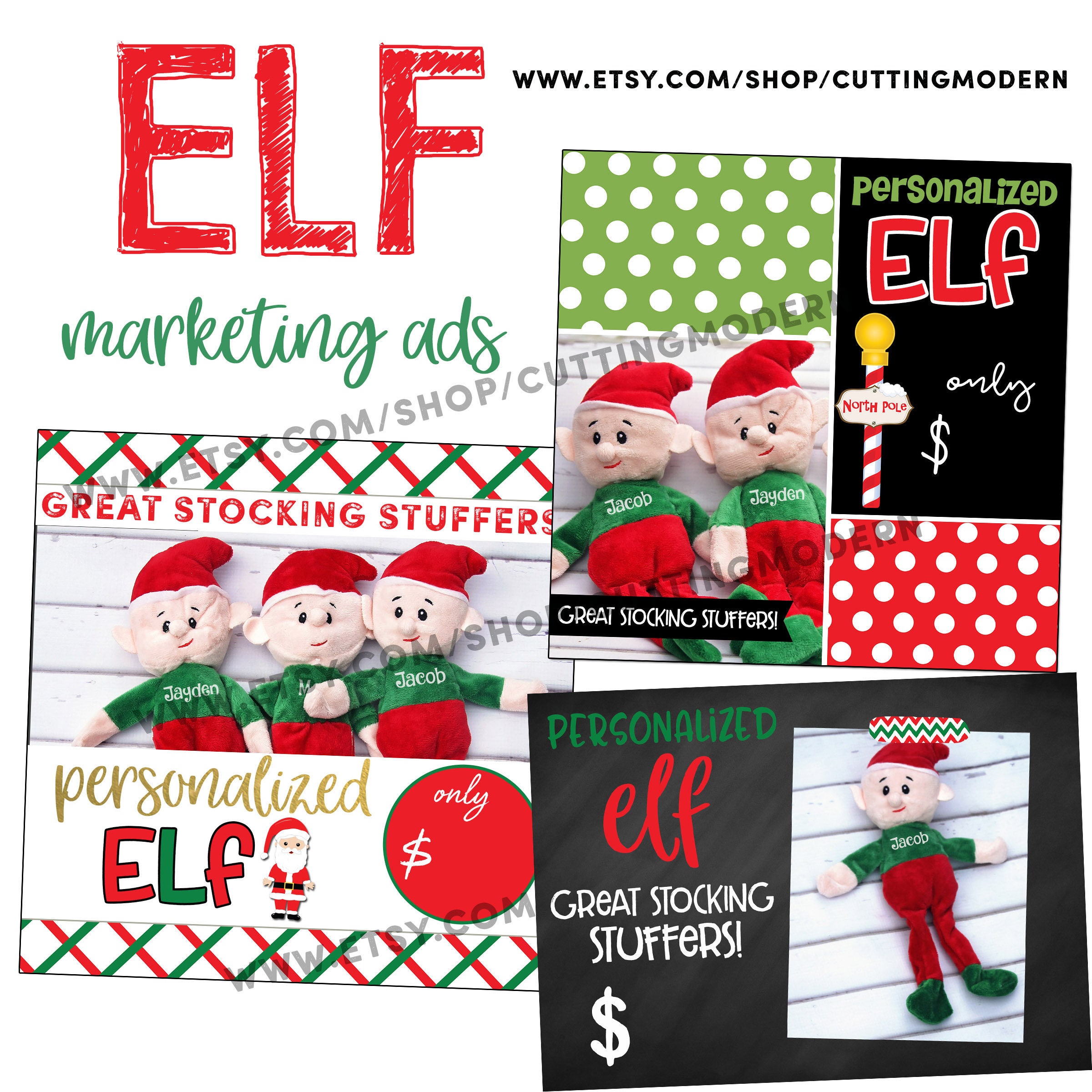 Elf Marketing Ads November 2017 Release Silhouette Cameo | Etsy
