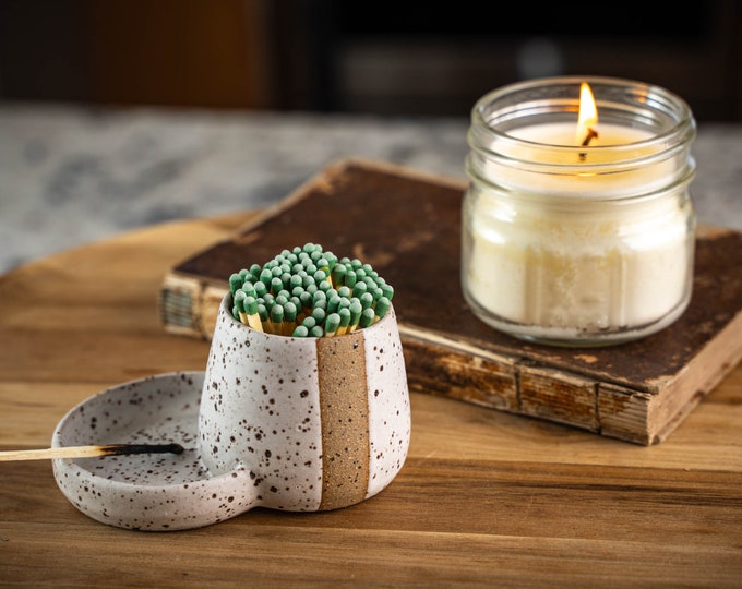 Match Striker/holder Ceramic With Side Plate - Etsy