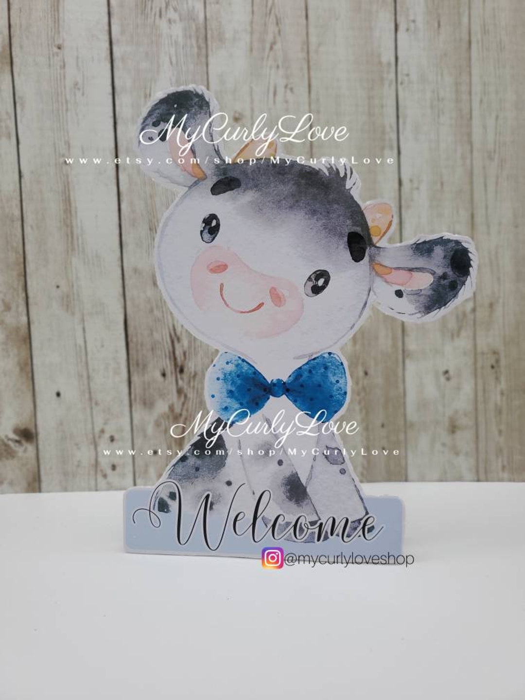 Boy Baby Cow Centerpieces, Cow Baby Shower, Farm Baby Shower Boy, Boy ...