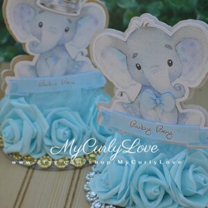 Boy Baby Shower Centerpiece Decoration Elephant Centerpiece Baby Boy ...