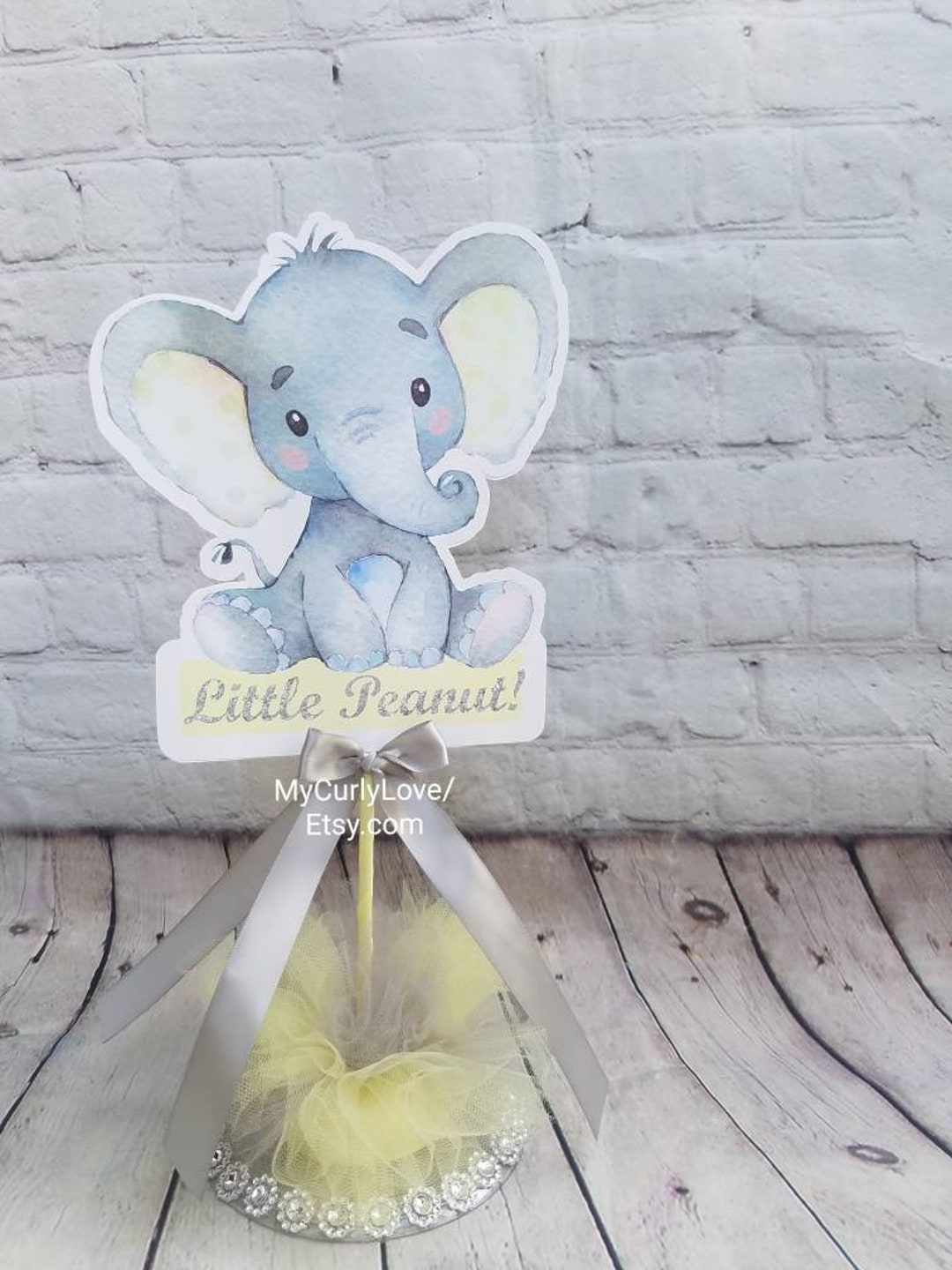 Yellow Gray Elephant Baby Shower Elephant Neutral Baby Shower Elephant ...