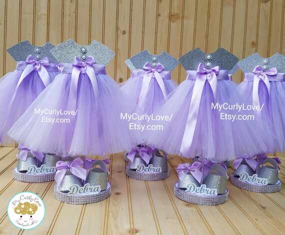 Purple Baby Shower Centerpiece Baby Girl Decor Lavender Baby - Etsy