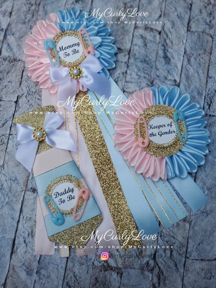 Gender Reveal Pinsblue Or Pin Gender Reveal Partygender Etsy