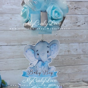 Boy Elephant Centerpiece Boy Baby Shower Elephant Shower Little Peanut ...