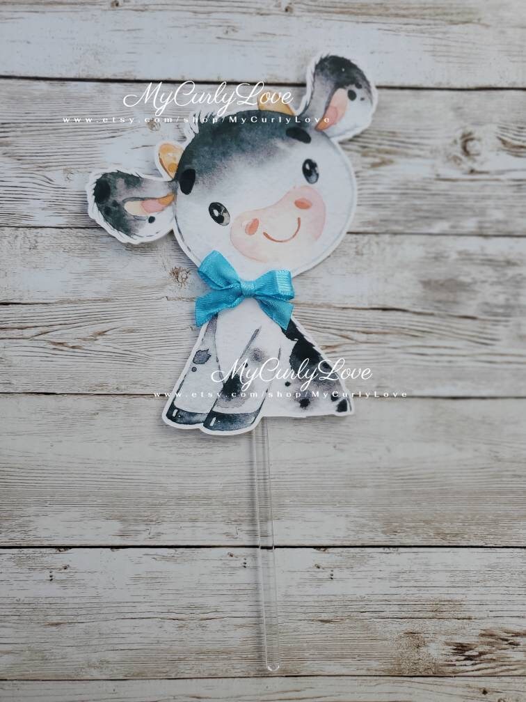 Cow Cake Topper Cow Baby Shower Farm Girl Cake Topper Cow - Etsy