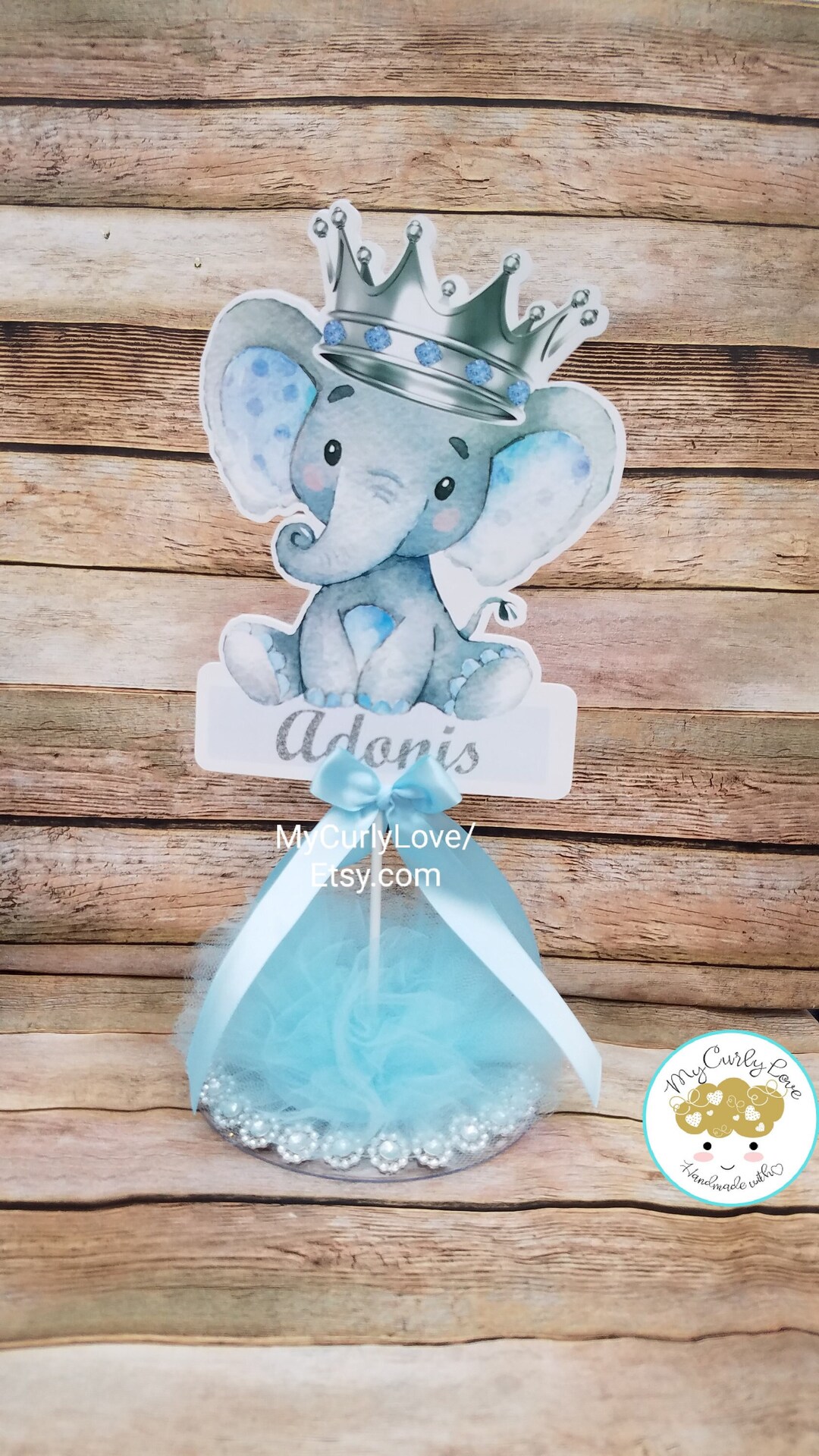 Elephant Boy Centerpiece Elephant Baby Shower Centerpiece Little Peanut ...