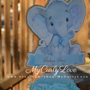 Boy Baby Shower Centerpiece Decoration Elephant Centerpiece Baby Boy ...