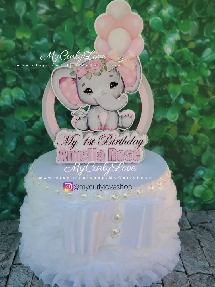 Elephant Birthday Cake Topper Little Peanut Birthday - Etsy