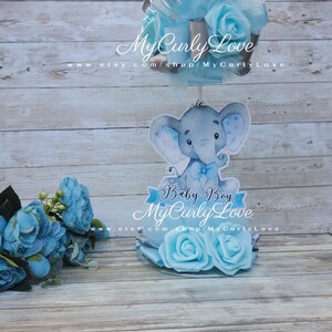 Boy Elephant Centerpiece Boy Baby Shower Elephant Shower Little Peanut ...