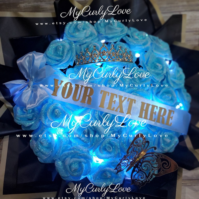 Glitter Roses Bouquet - Etsy
