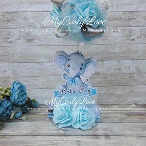 Boy Elephant Centerpiece Boy Baby Shower Elephant Shower Little Peanut ...