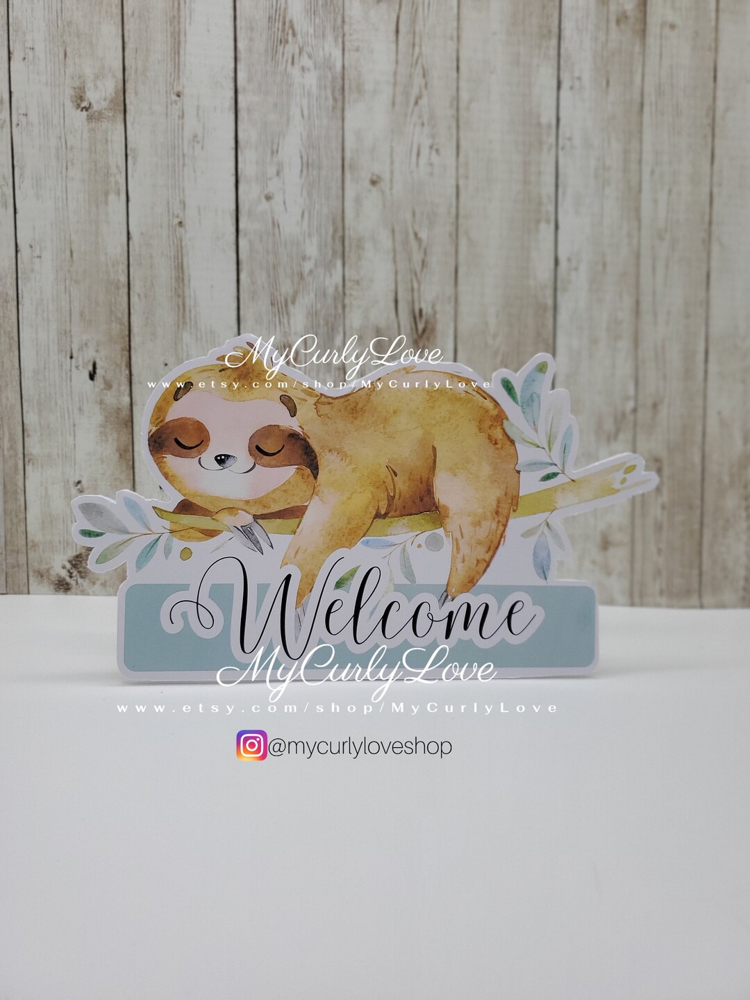 Baby Sloth Standee Centerpiece, Sloth Baby Shower, Sloth Shower ...