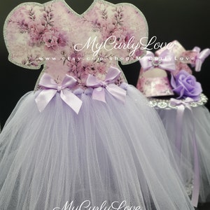 Purple Lavender Girl Baby Shower Centerpiece Purple Silver Baby Decor ...