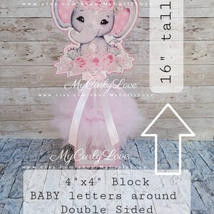 Girl Centerpiece Baby Shower Pink Elephant Baby Shower Pink Silver ...