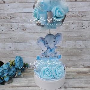Boy Elephant Centerpiece Boy Baby Shower Elephant Shower Little Peanut ...