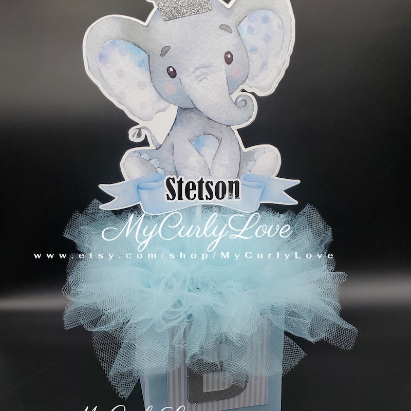 Elephant Baby Shower Centerpiece Boy - Etsy