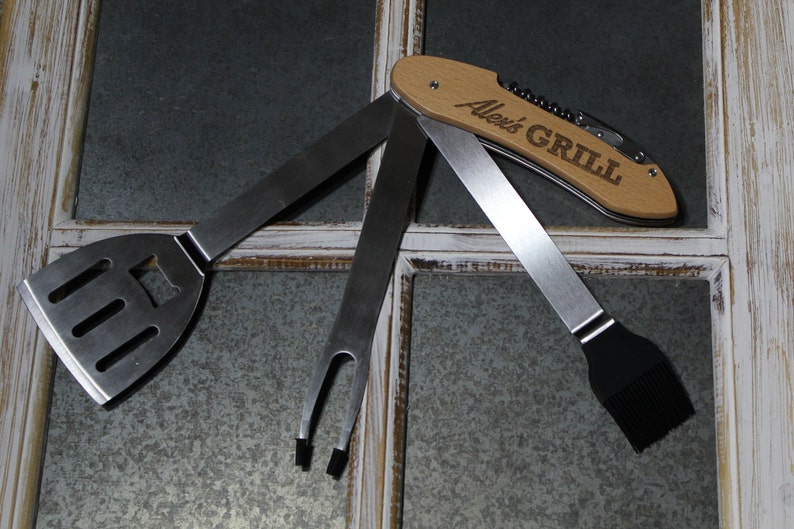 Personalized Barbecue Tools Barbeque 6 in 1 Multitool set for | Etsy