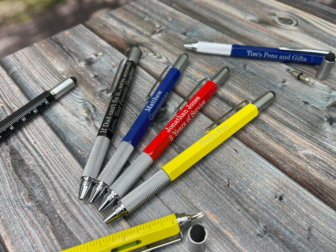 Personalized Multi-tool Pen, Stylus, Screwdriver, Ruler, Level ...