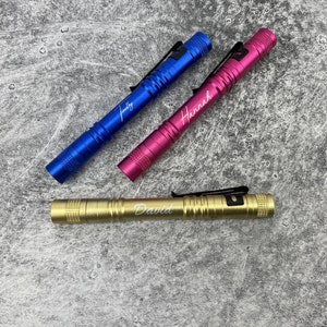 Personalized LED Flashlight - Pen Size - Custom Handyman Gift, Ideal ...