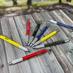 Personalized Multi-tool Pen, Stylus, Screwdriver, Ruler, Level ...