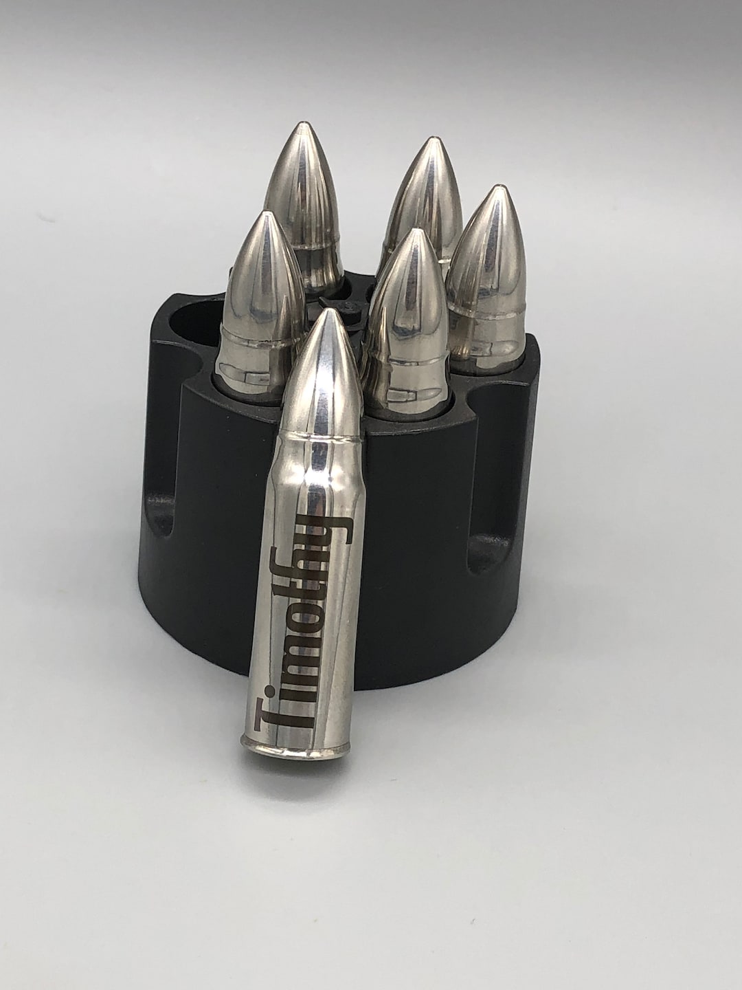 Personalized Bullet Whiskey Stones – Engraved Stainless Steel Father's ...