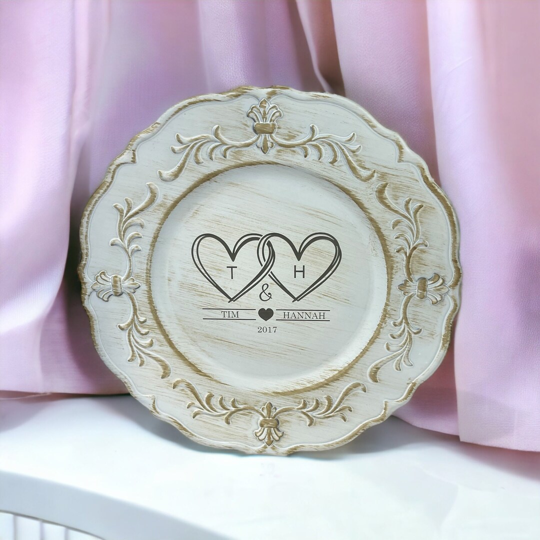 Personalized Vintage/antique Style Charger Plate - Decorative Plate ...