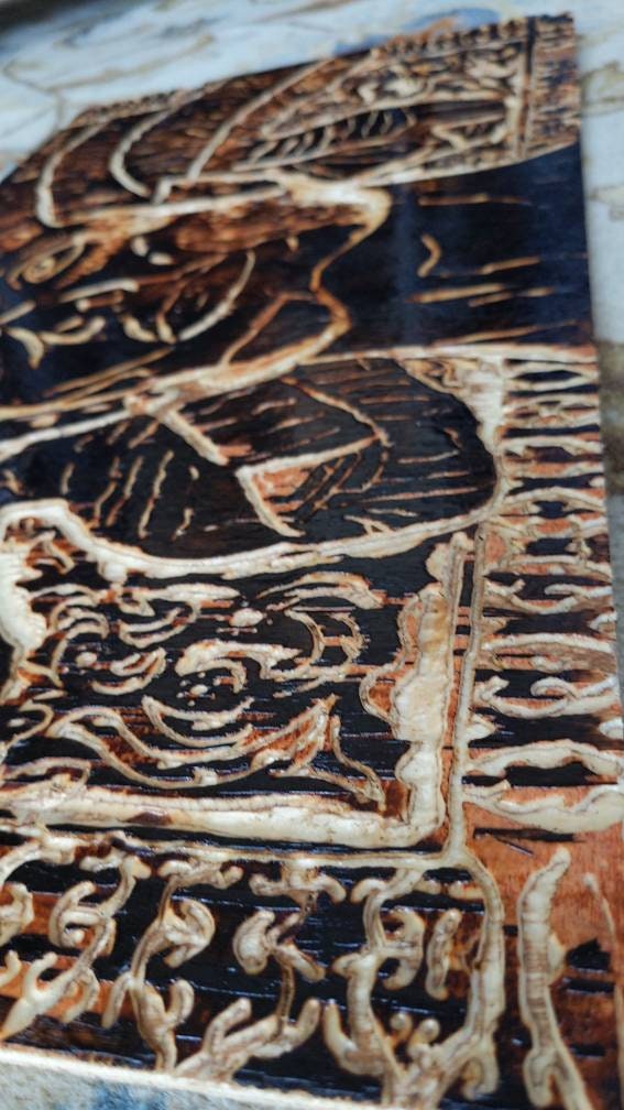 Horned Demon Goddess Wood Carving - Etsy