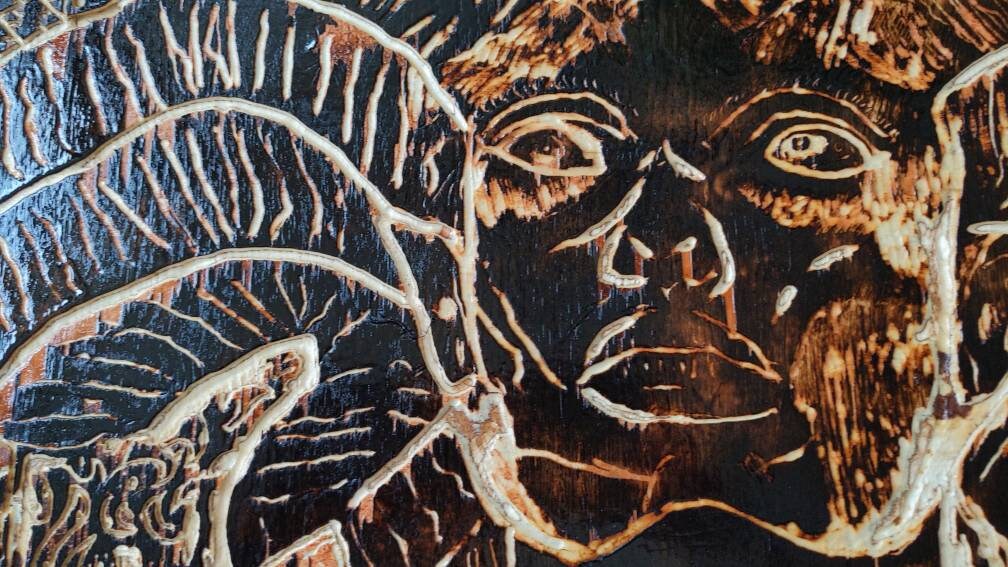 Horned Demon Goddess Wood Carving - Etsy